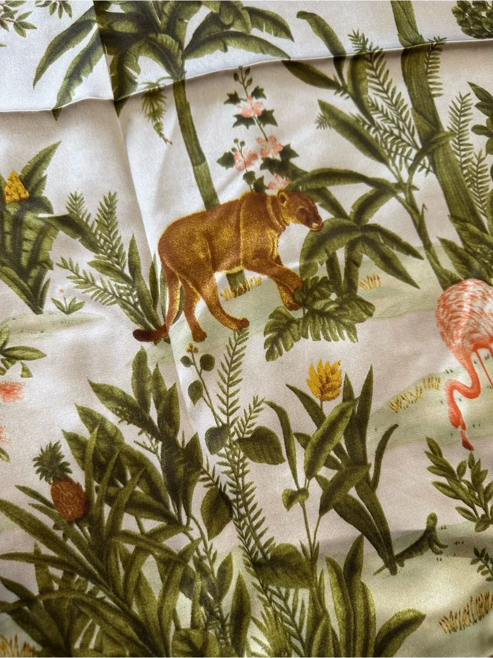 None | Accessories | Vintage Style Tropical Jungle Square Scarf Monkey ...